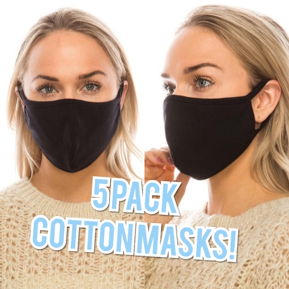 Other | 5 Pack Double Layer Cotton Face Masks | Poshmark